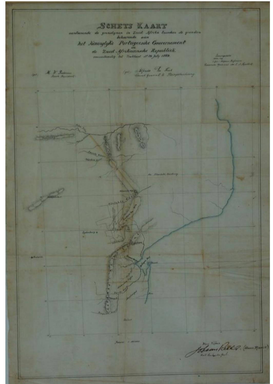 Map 3 -transvaal border according to the treaty of july