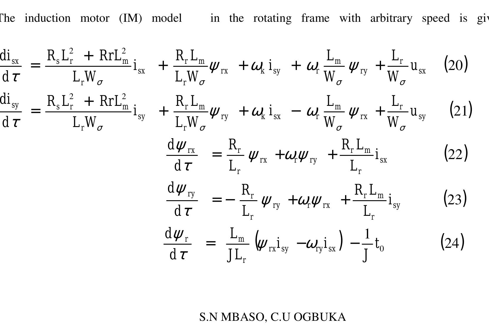 A moment of inertia; and {, is load torque.
