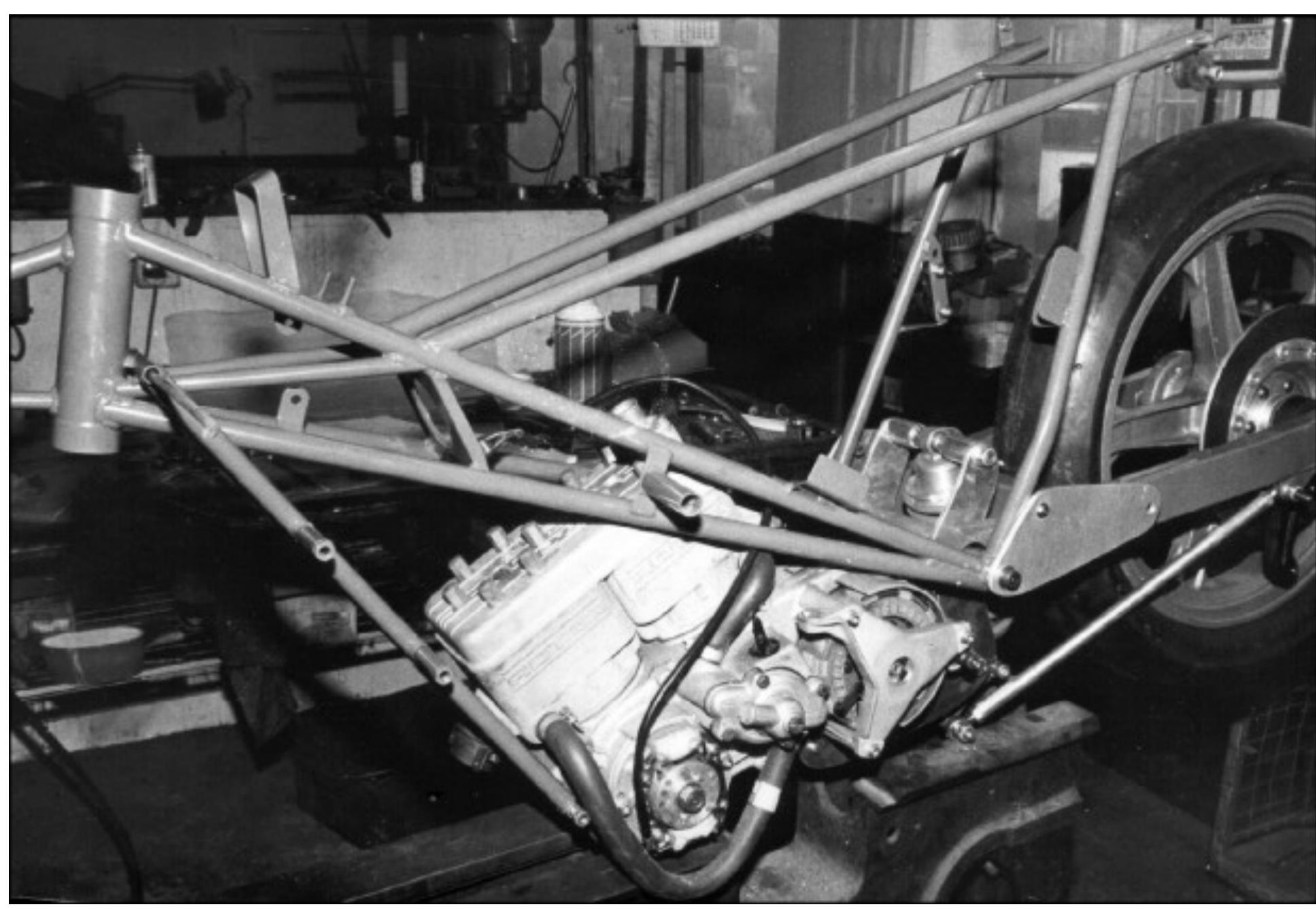 This foale frame for a 250 cc rotax-powered racer is of a