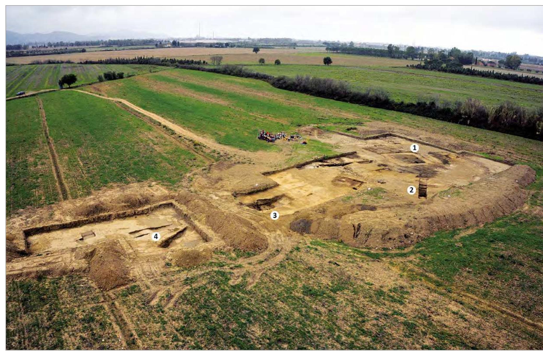 aerial view by drone (uav) of the excavation of vetricella
