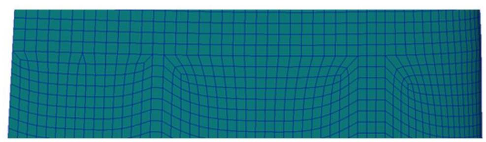 Mesh transition figure 9. forward wing fea mesh