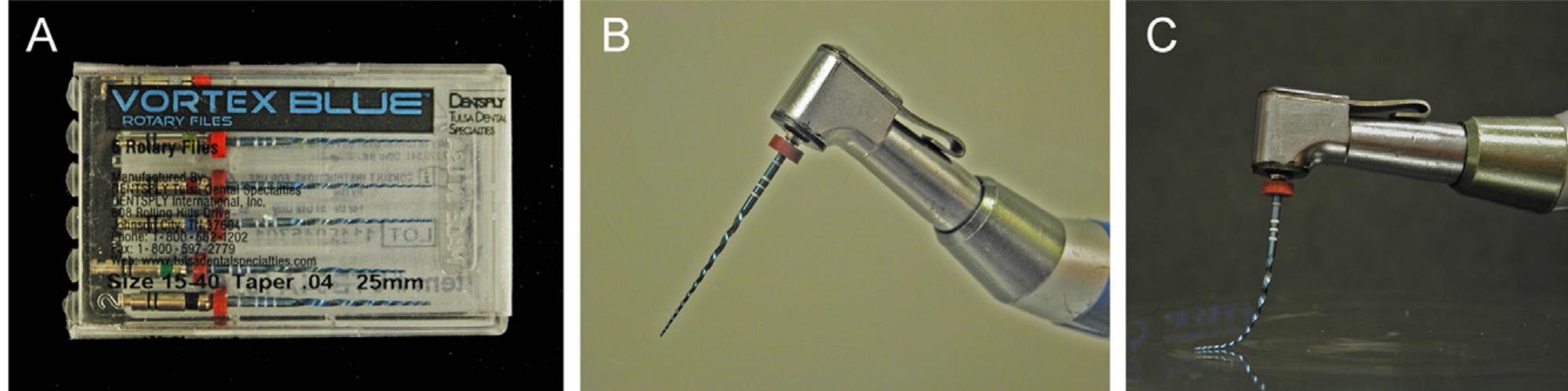 Vortex blue niti instruments. fourth-generation files shape