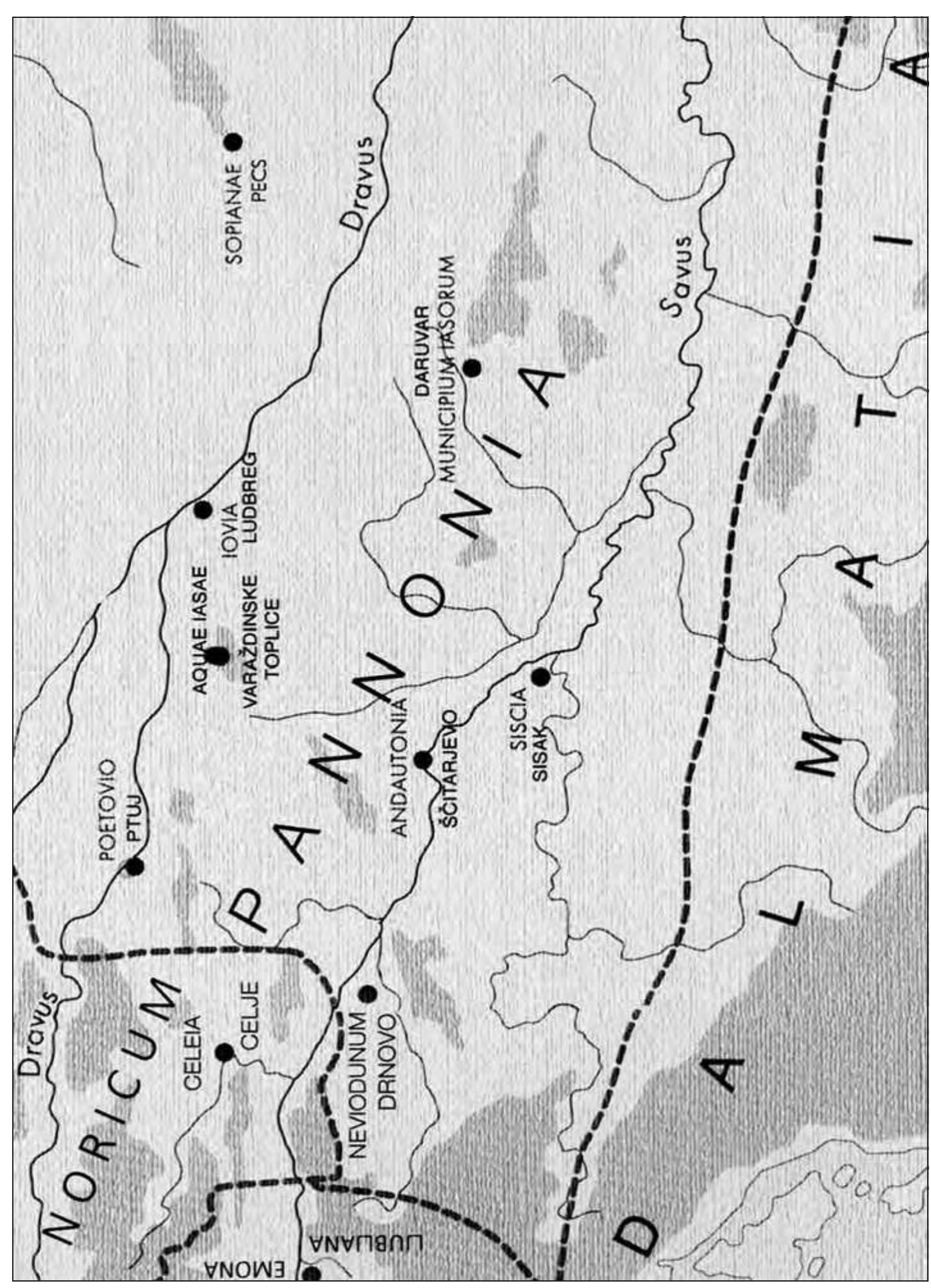 Map of the location of aquae iasae (after pirnat spahi¢