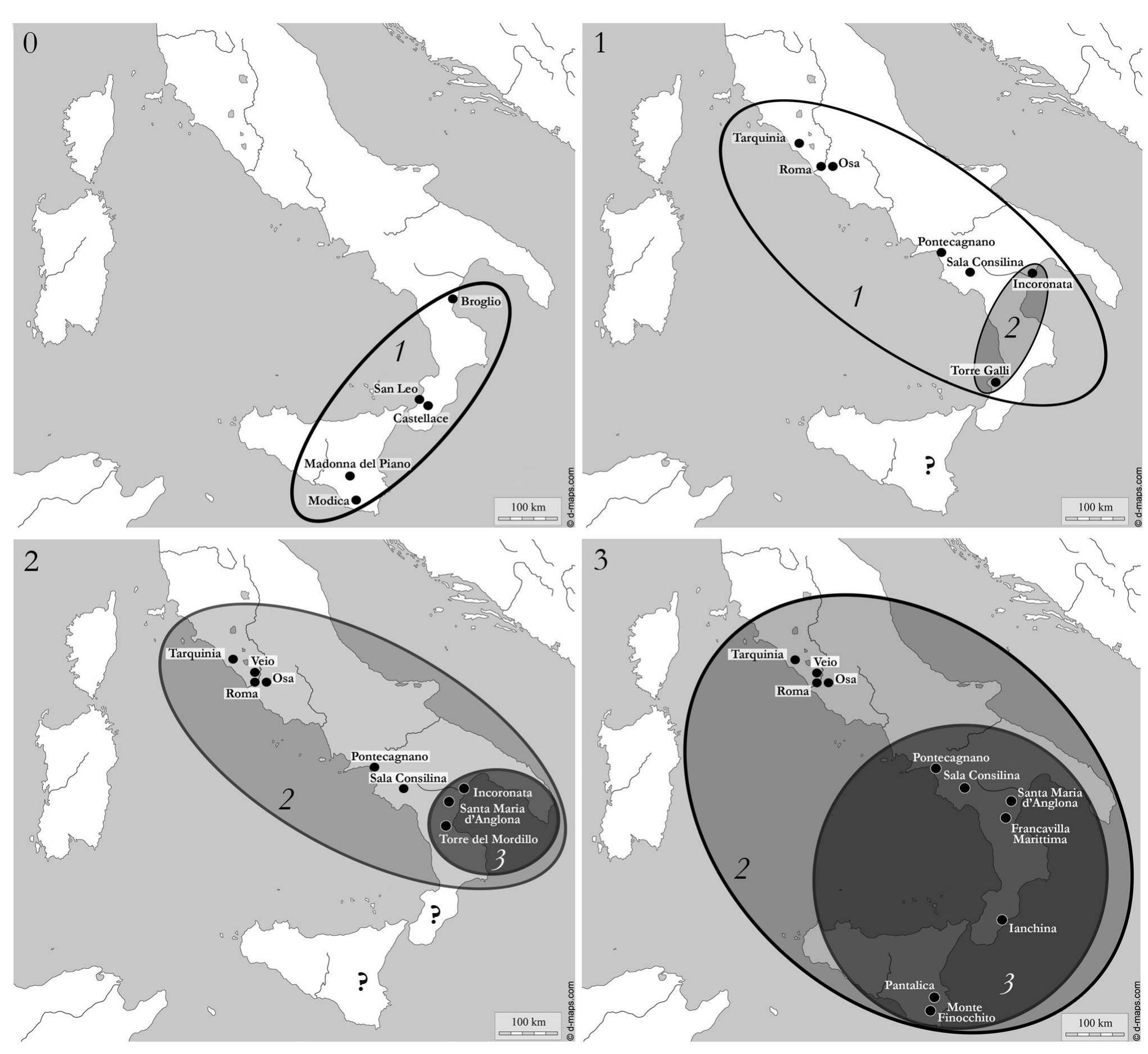 Phases and stages of iron metallurgy in southern italy and