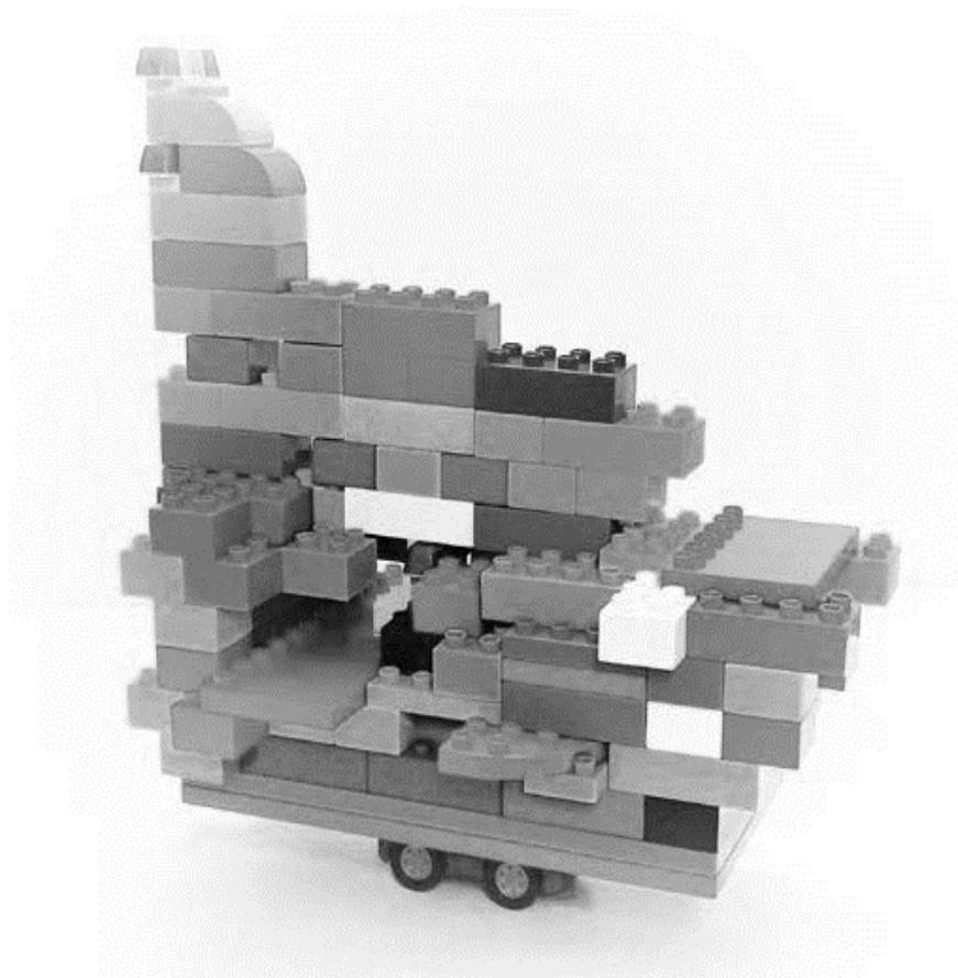 A five-year-old boy’s “spaceship” * - =— the