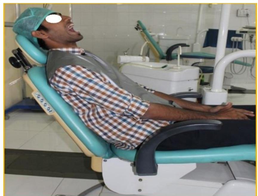 B]: chair position for mandibular extractions. fig. 2a]: