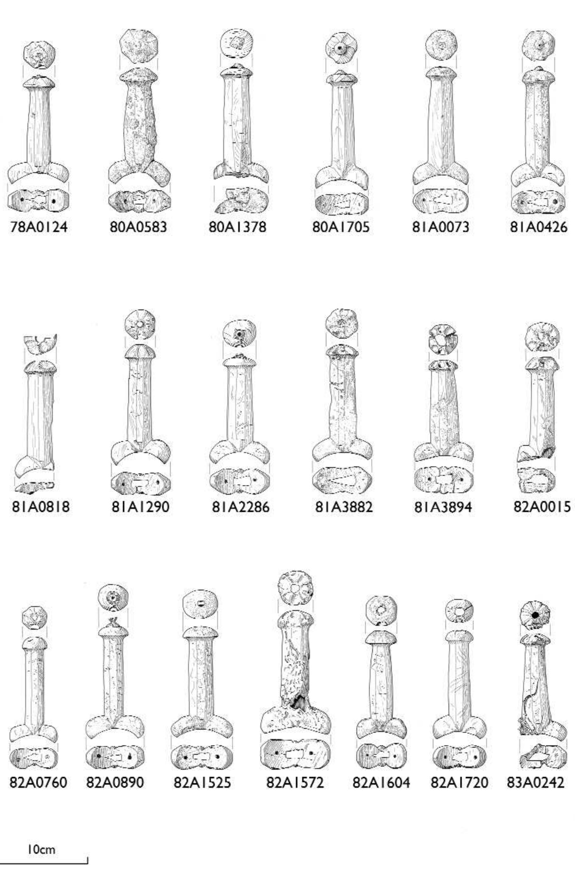 60 octagonal-sectioned ballock dagger grips