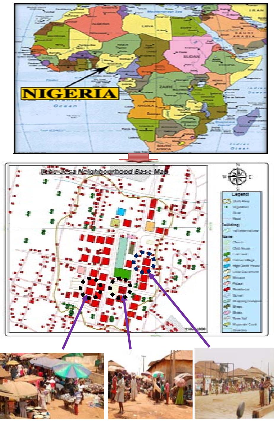Gure 1 map showing the case study area and the market