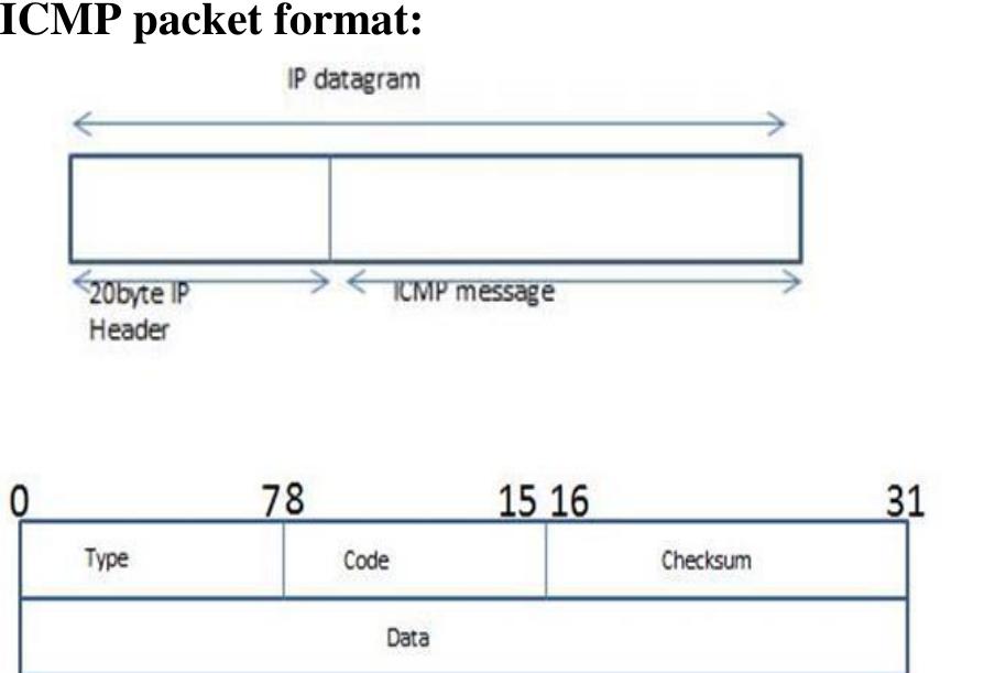 In the given below icmp format the first two columns