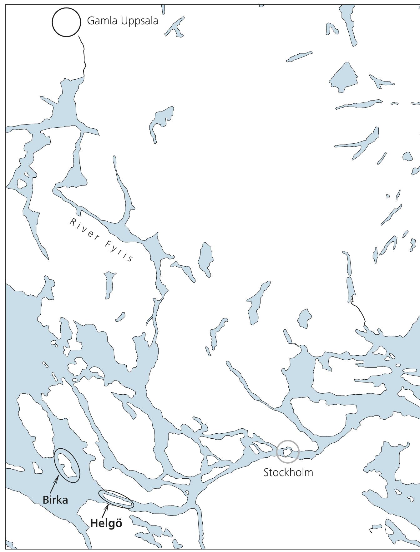 3 map of eastern lake malaren showing the positions of helg6