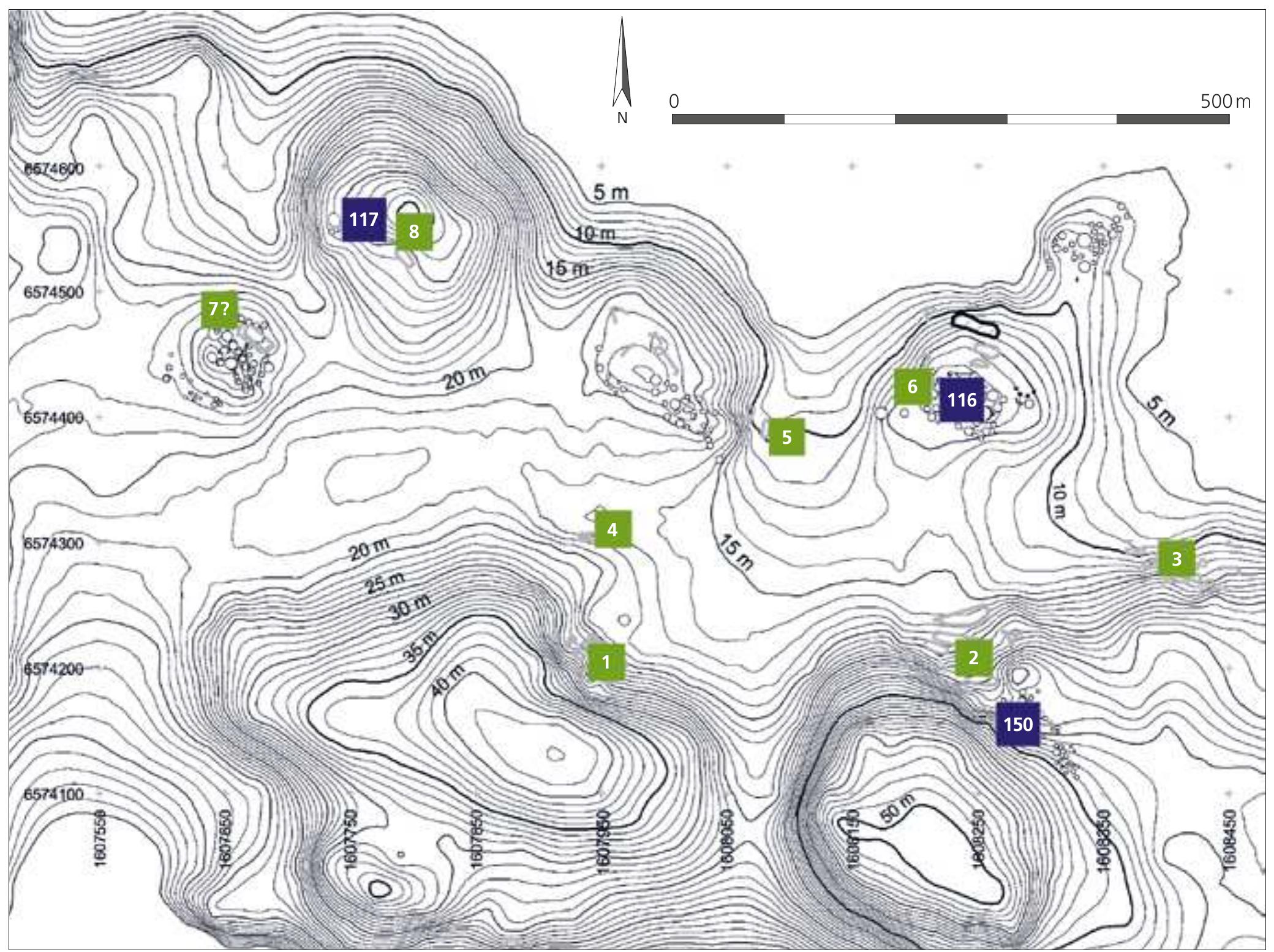 3a map of the helg6 archaeological complex showing the