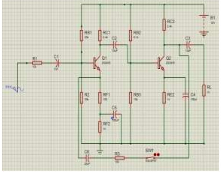 Figure 3 - from Two-Stage BJT Amplifier with Negative