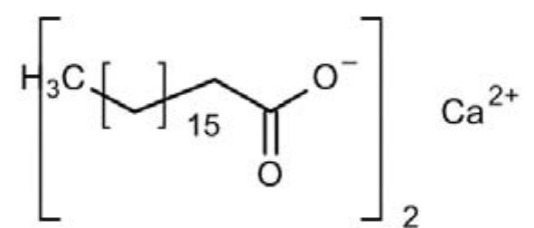 chemical structure of anti-caking agent ca stearate.