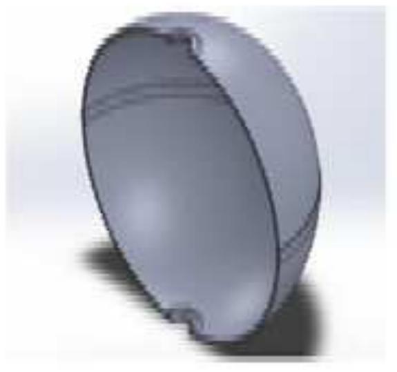 Half spherical pressure vessel stress. the thickness