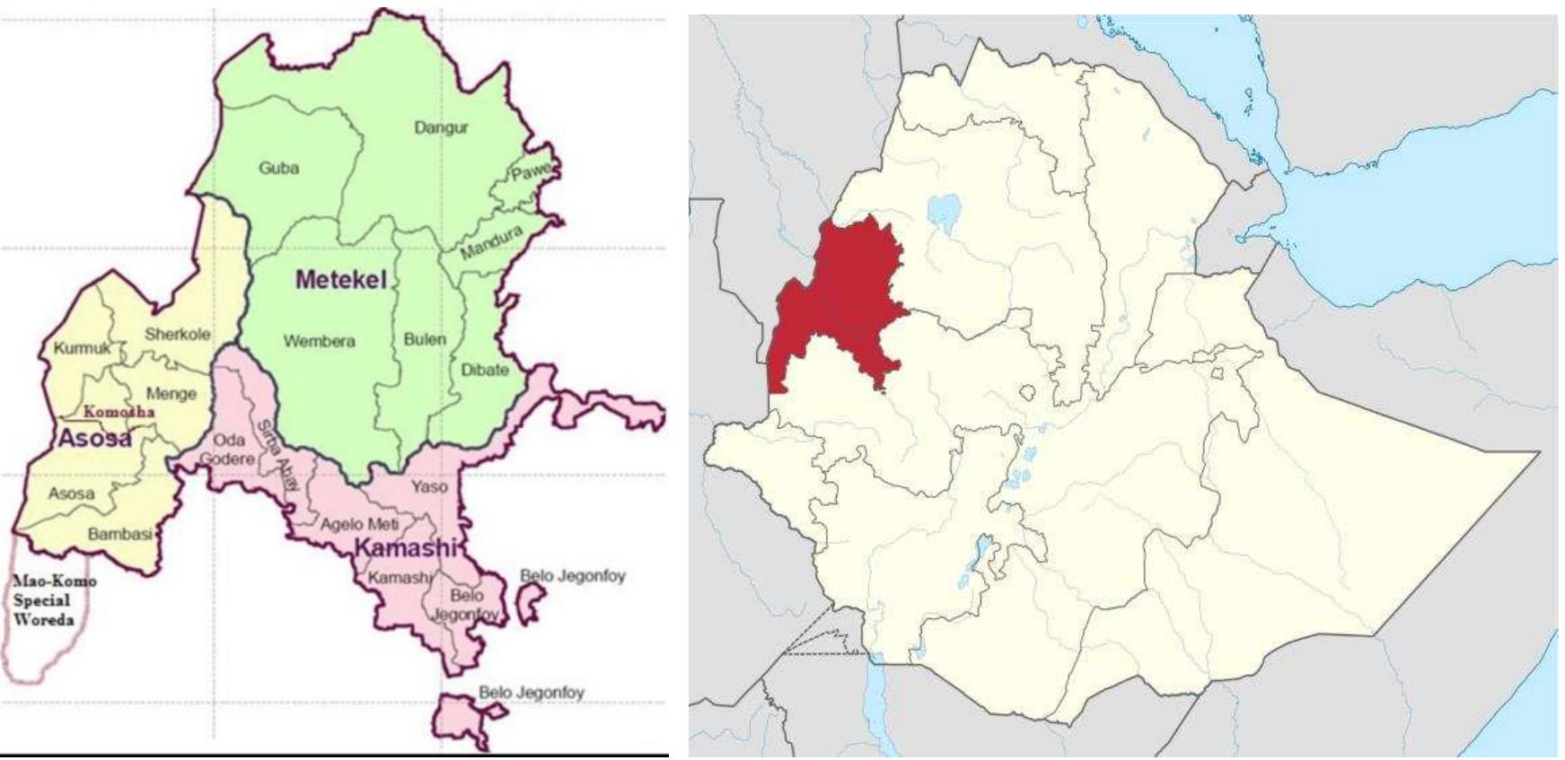 A-b: map of benishangul-gumuz region”; complete map of