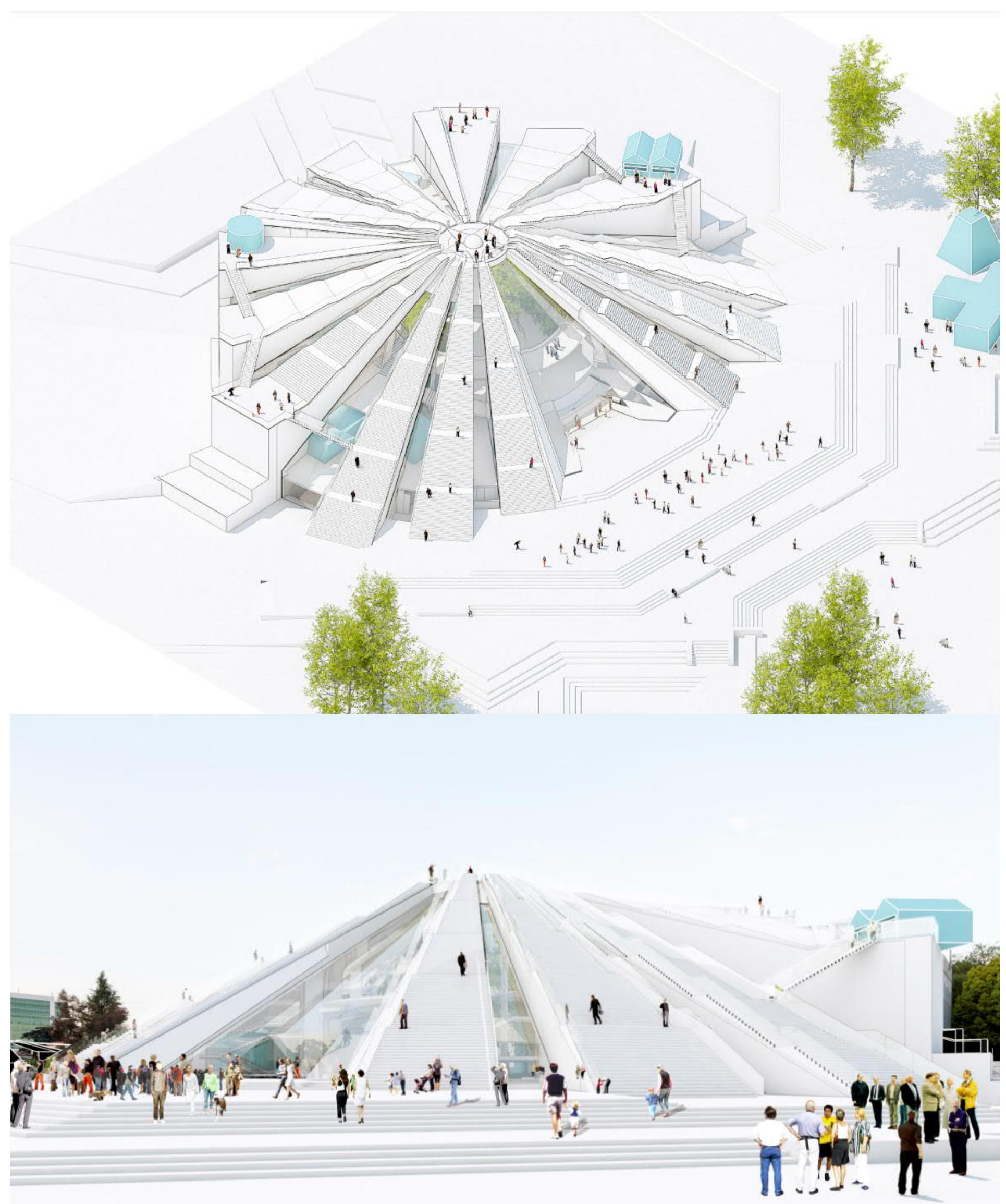 S. 10-11. model 3d of the new project of the mvrdv