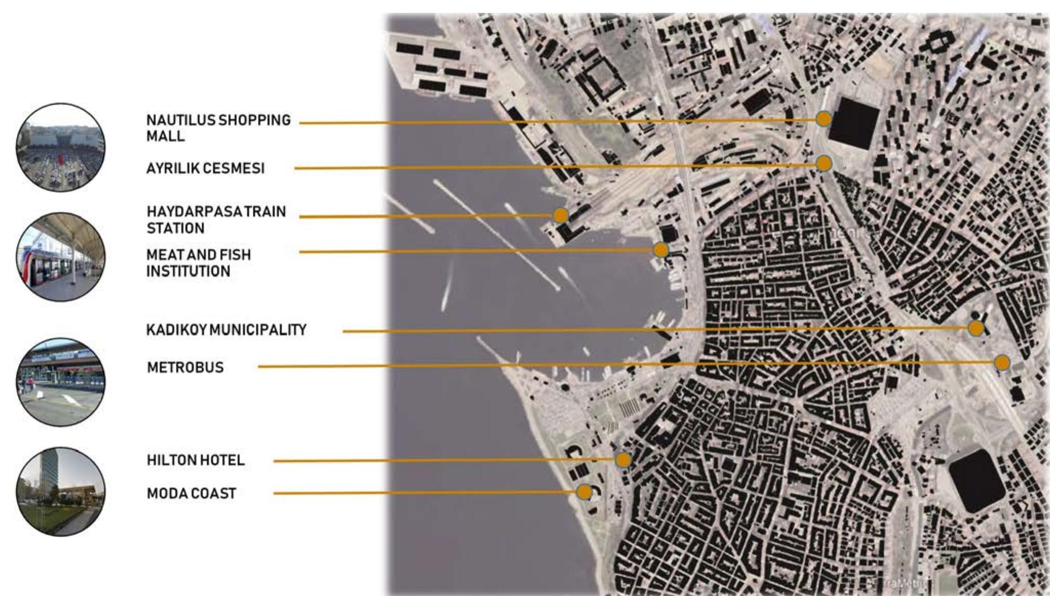 Map of the study area showing the locations of mentioned