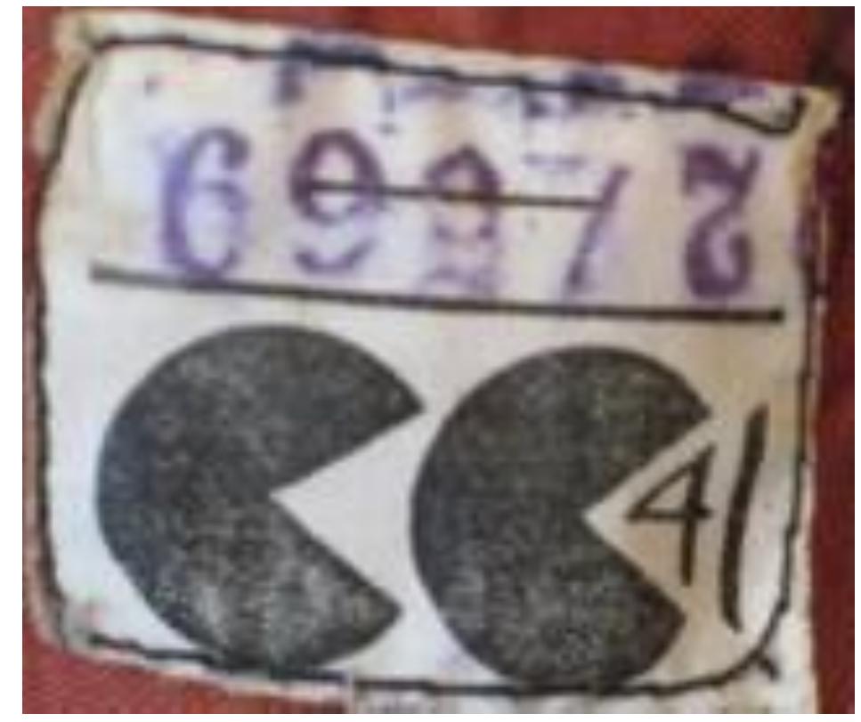 Cc41 utility clothing label, from a 1940's ermine-look