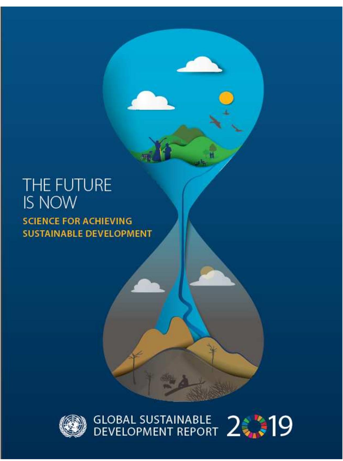 B: the cover page of the 2019 global sustainable development