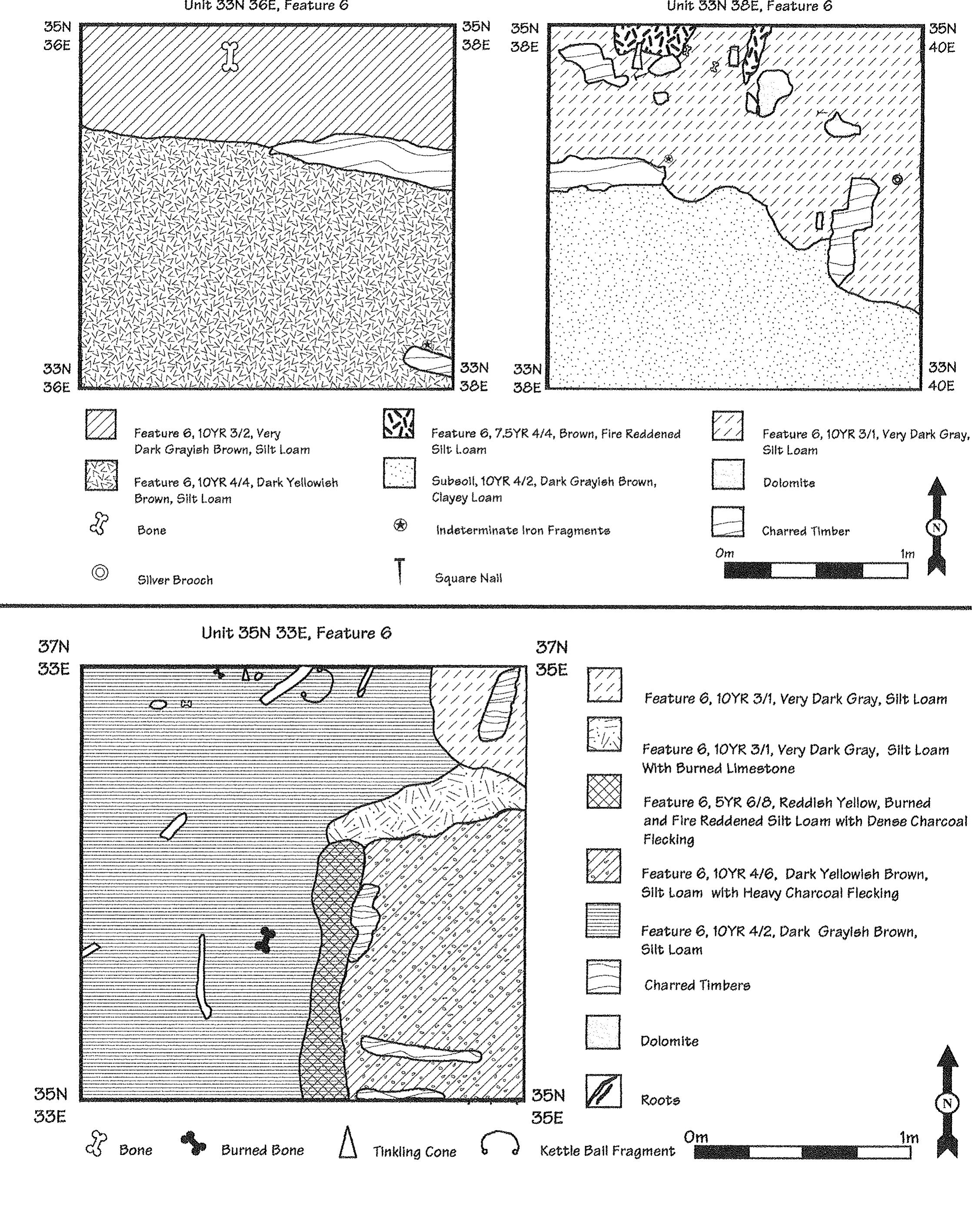 Plan views of units 33n 36e, 33n 38e and 35n 33e showing the