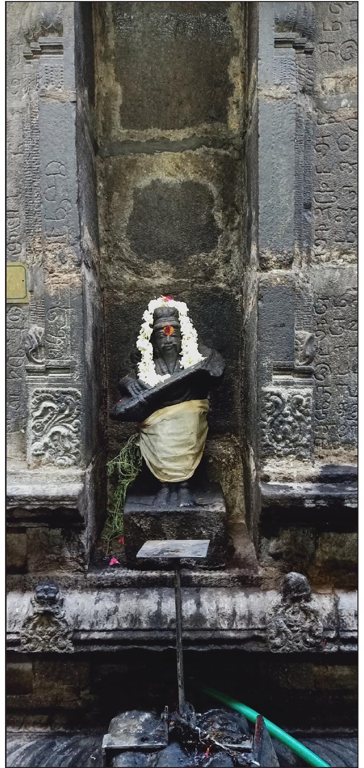 Sculpture of narada, arulmigu dandayudhapani swami temple,