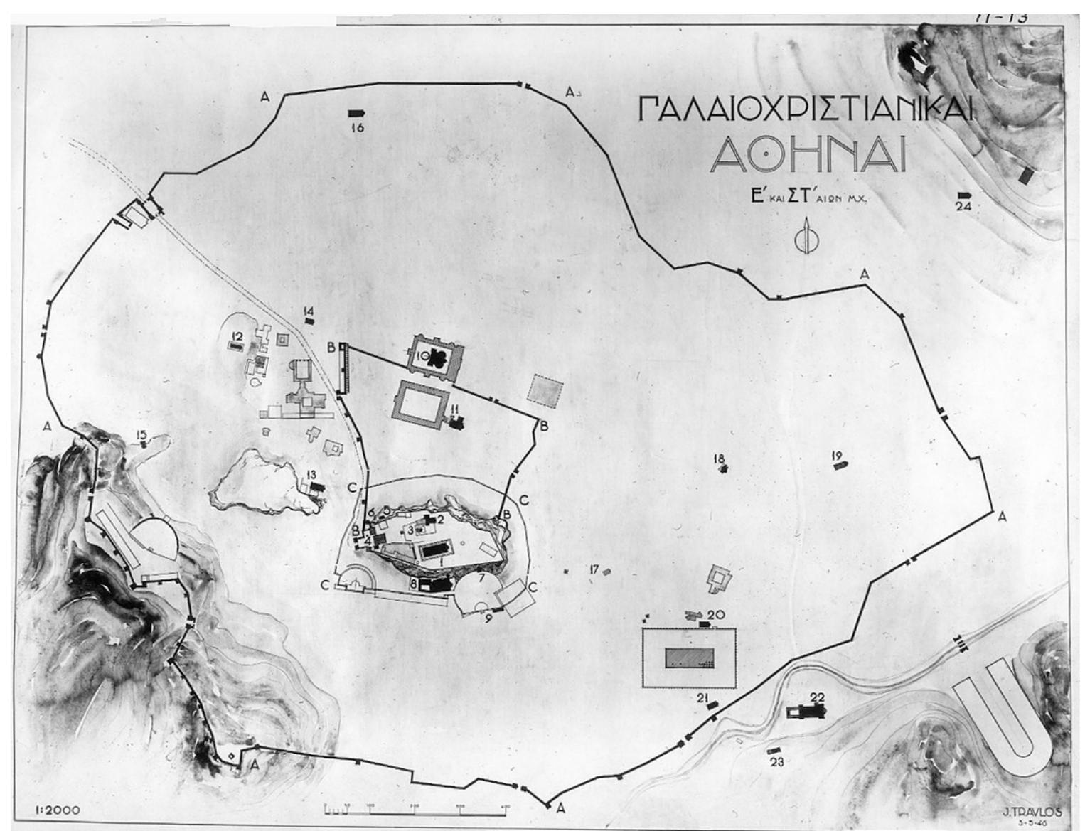Map of early churches in athens. note #22, the church of