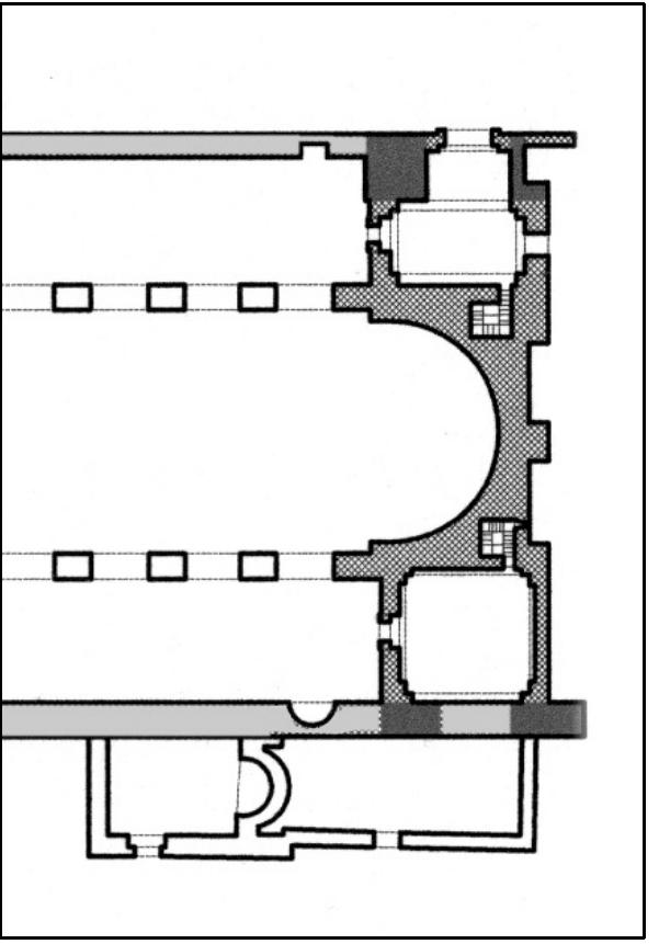 Plan of the remains of st mary’s showing the area of the