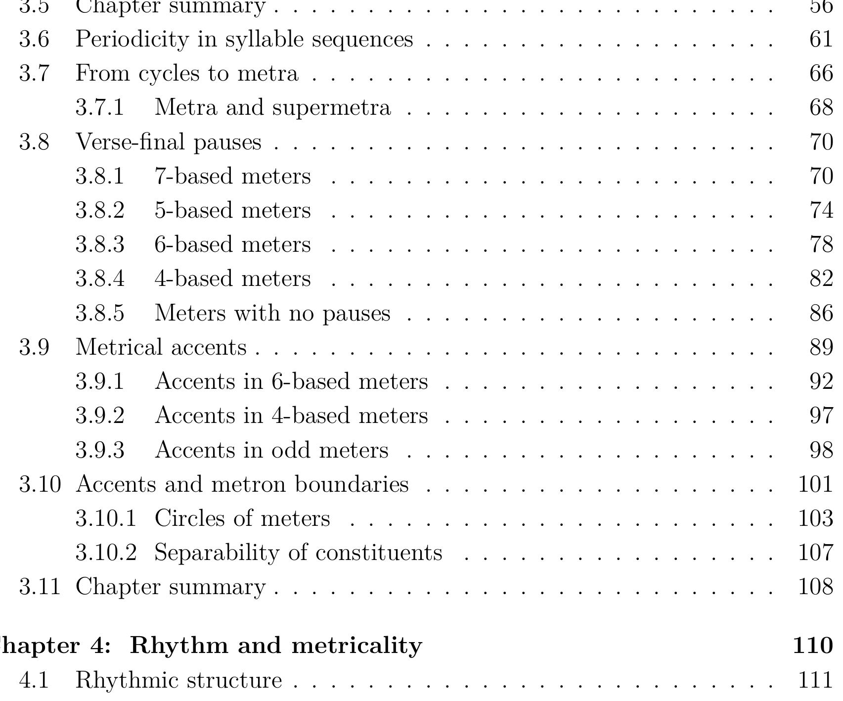 Table 1 - The Rhythmic Structure of Persian Poetic Meters