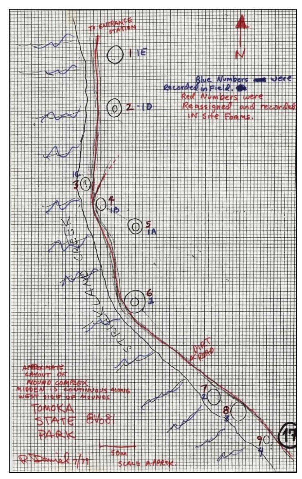 -3. field sketch map of tomoka complex in florida master