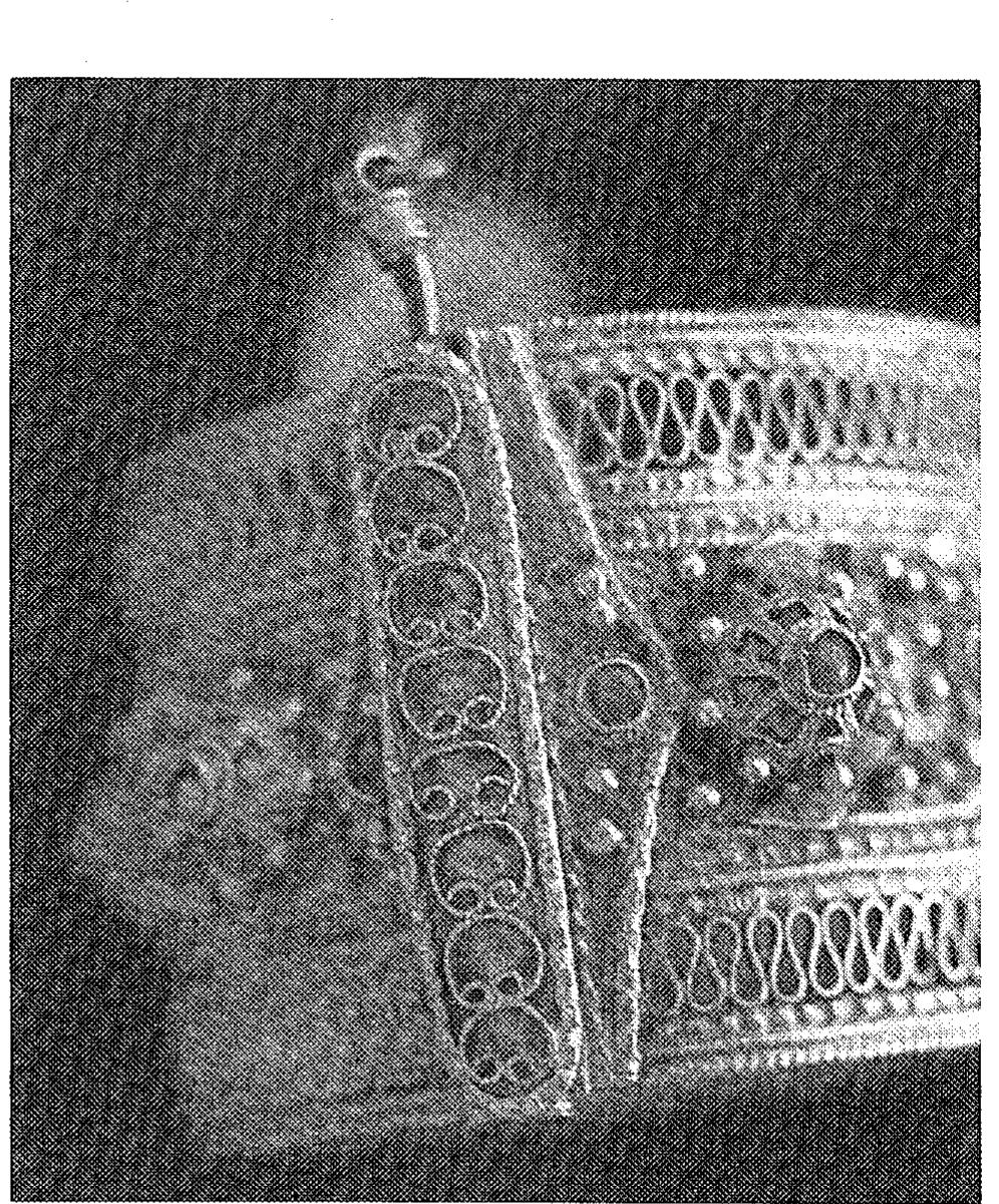 20d. silver bracelet. fabricated from sheet, wire, and shot,