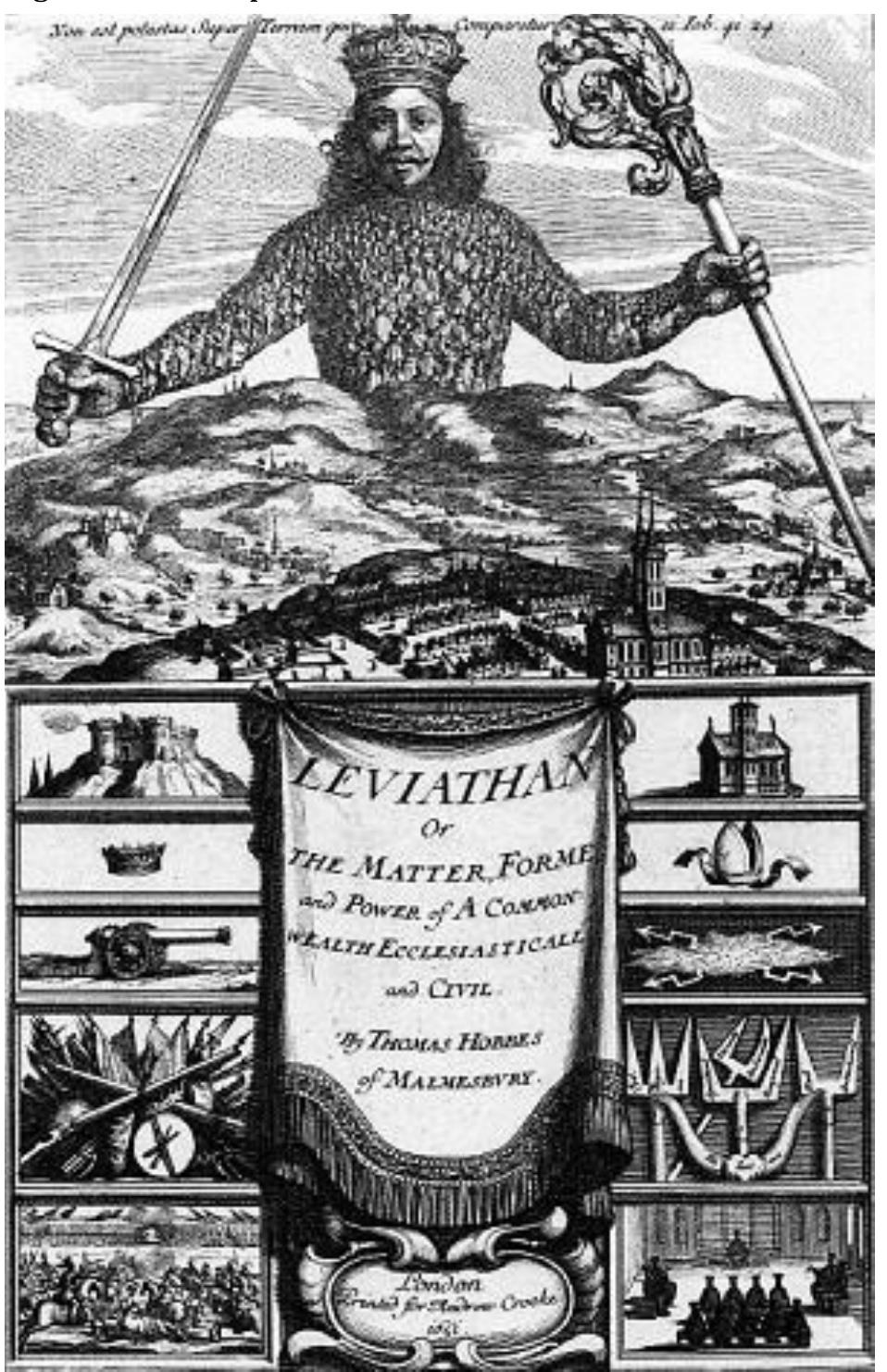 Shows how leviathan was depicted in 1651. the sovereign king