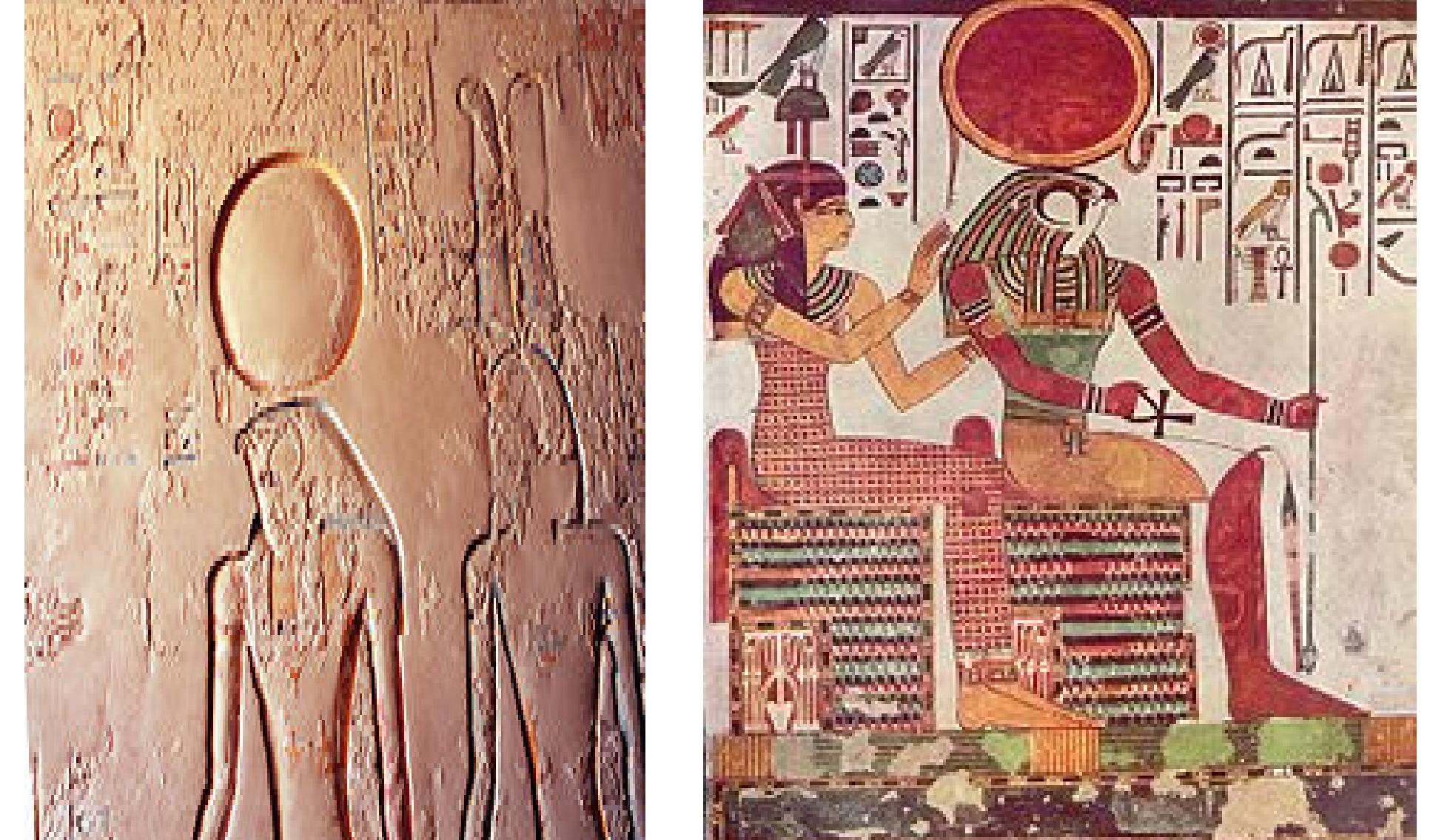 Ra and amun, from the tomb of ramses iv (1298-1235 bc)