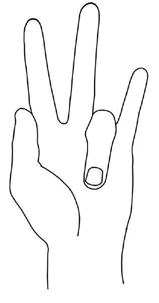 Rebus with the fingers in ancient rome, to indicate the