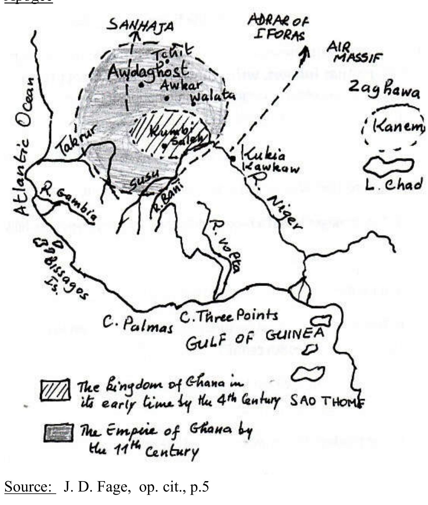 Figure 1 - The Origins of the Empire of Ghana
