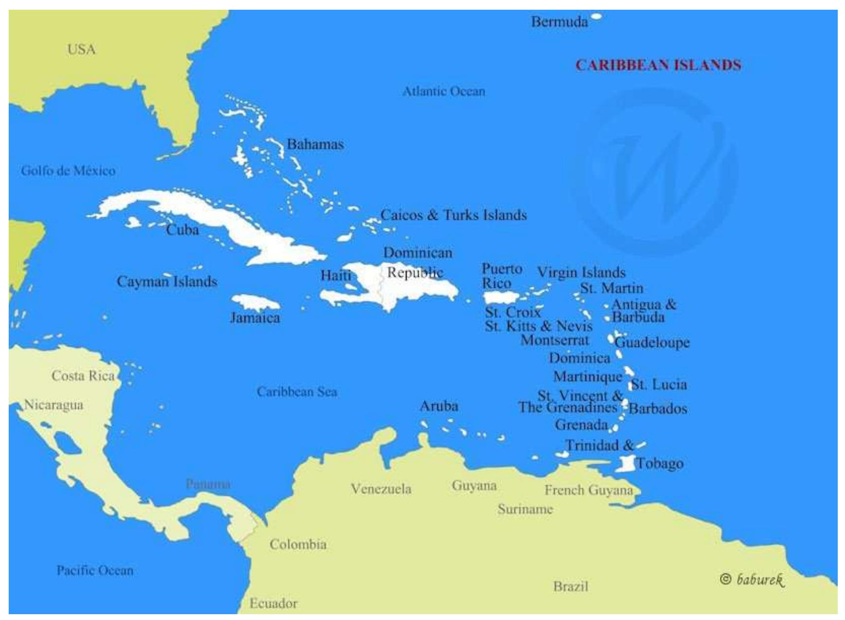 Destination: caribbean — porous borders source : map of