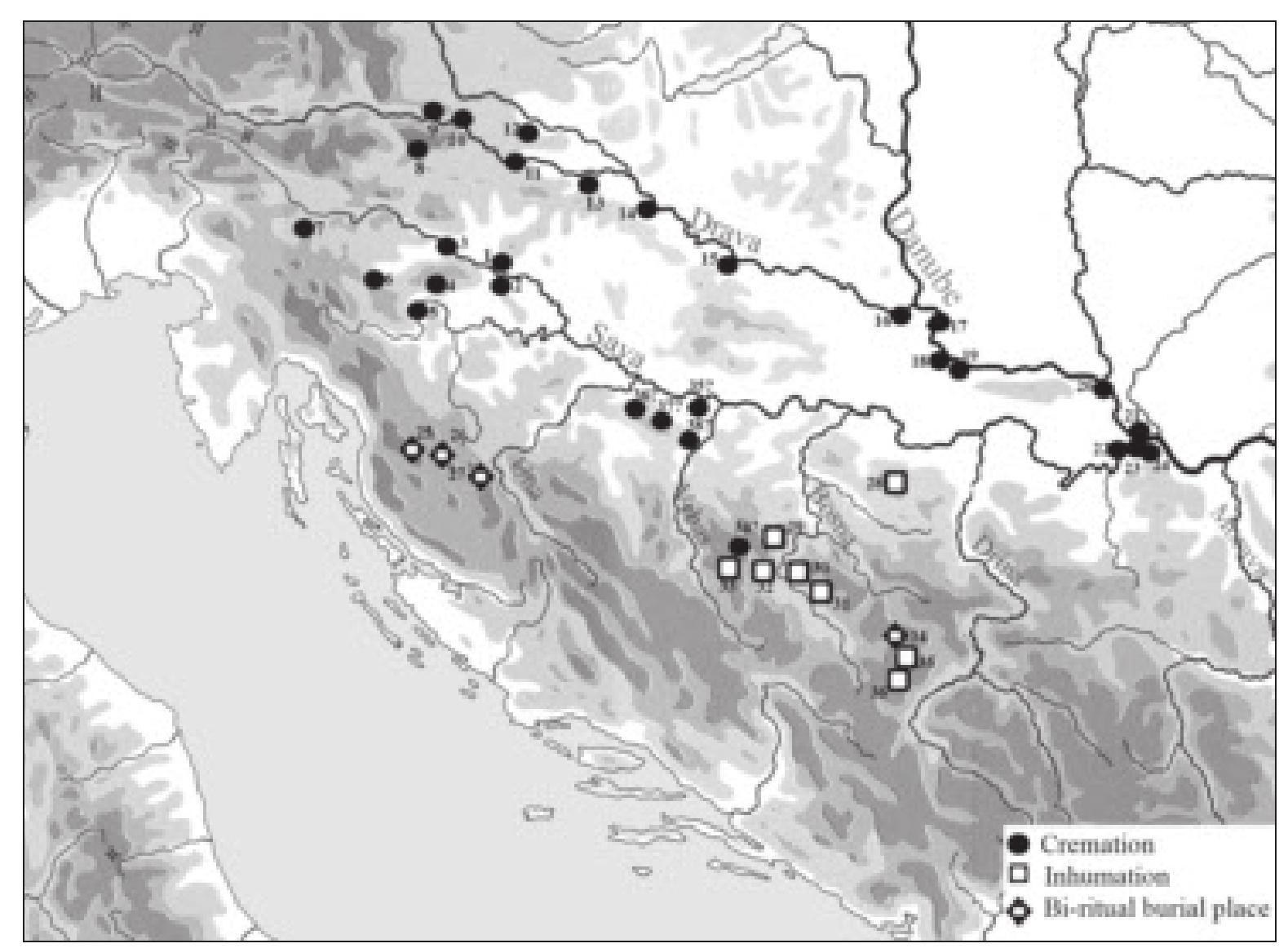burial places of the 11 and 10 centuries bce in the area