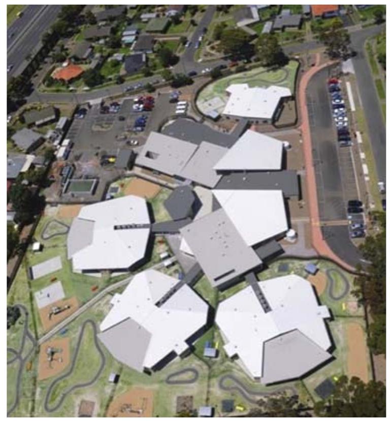 10 showing an aerial view of the western school for autism.