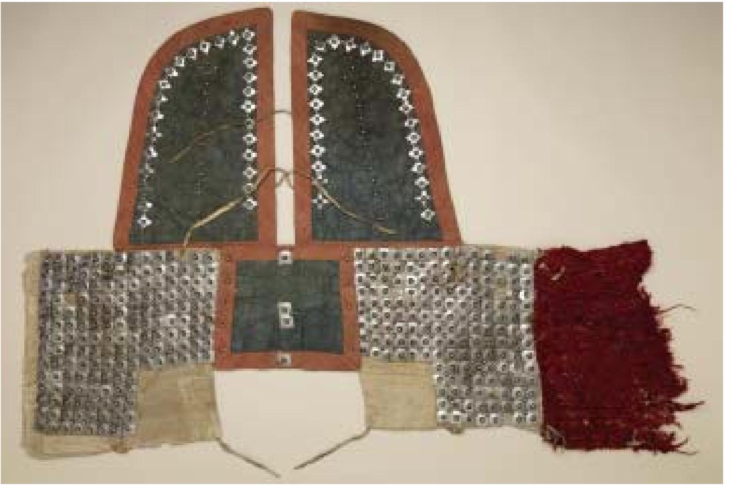 Tibetan horse armor, detail of front. this example consists
