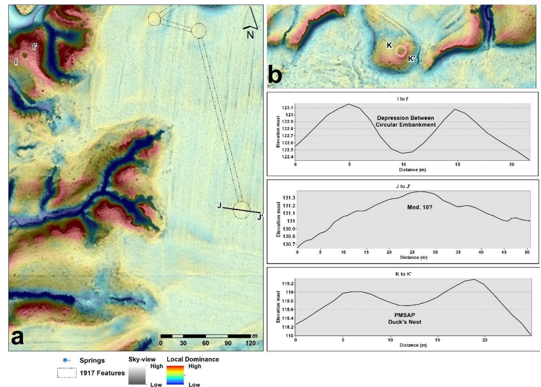 Lidar-derived imagery (blended image using sky-view factor