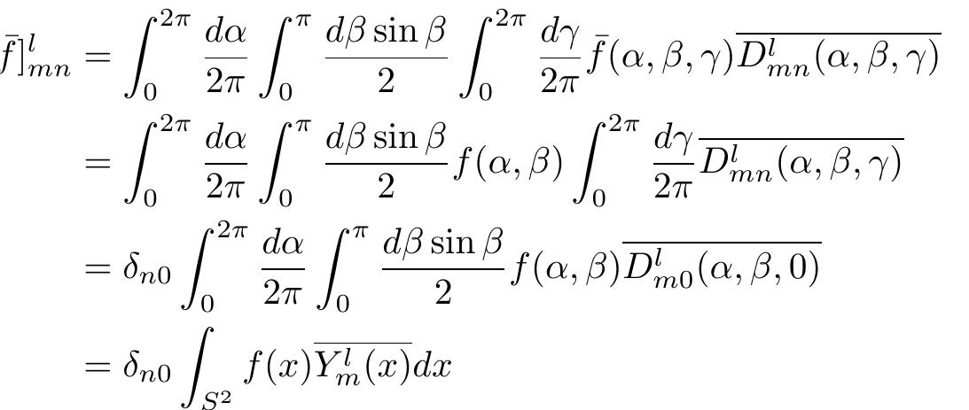 The fourier transform of a right invariant function on so(3)