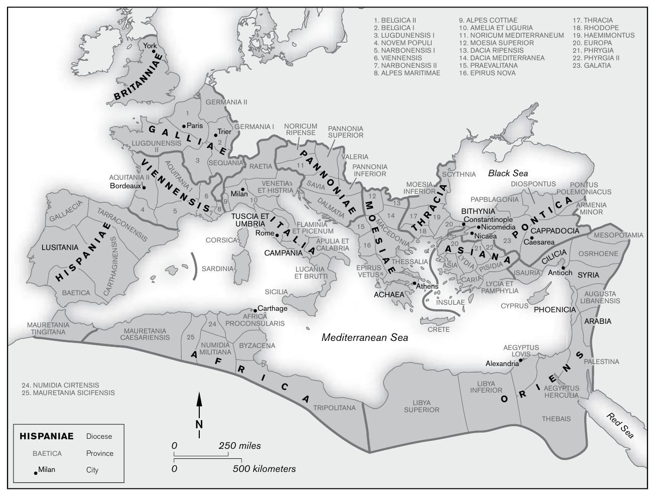 Map 1. the roman world of the final pagan generation.