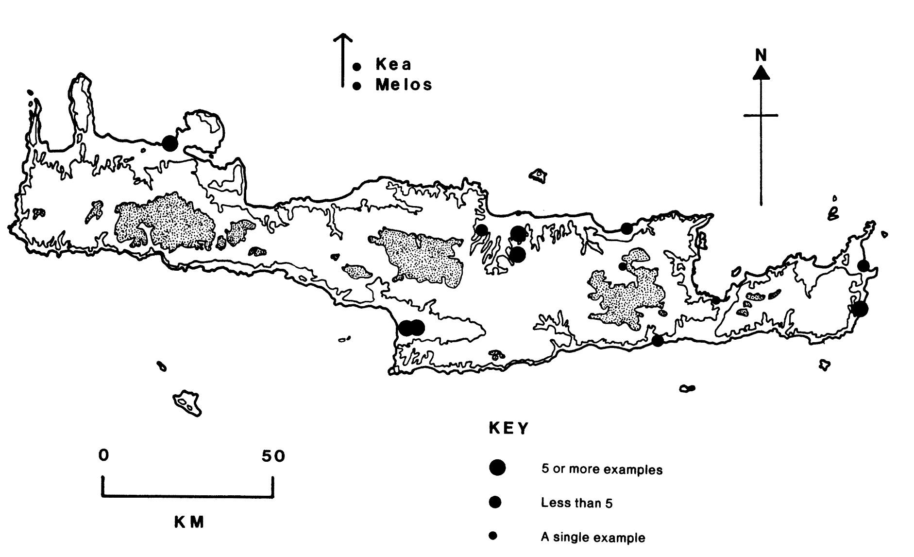Ill. 2. crete. locations of known deposits of administrative