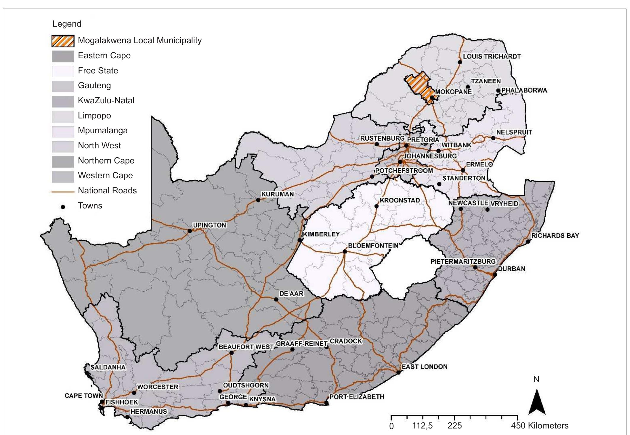 Locational map of mogalakwena local municipality source: