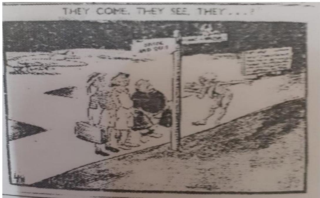 Titled “indelible writing on the wall” the cartoon [fig 28]