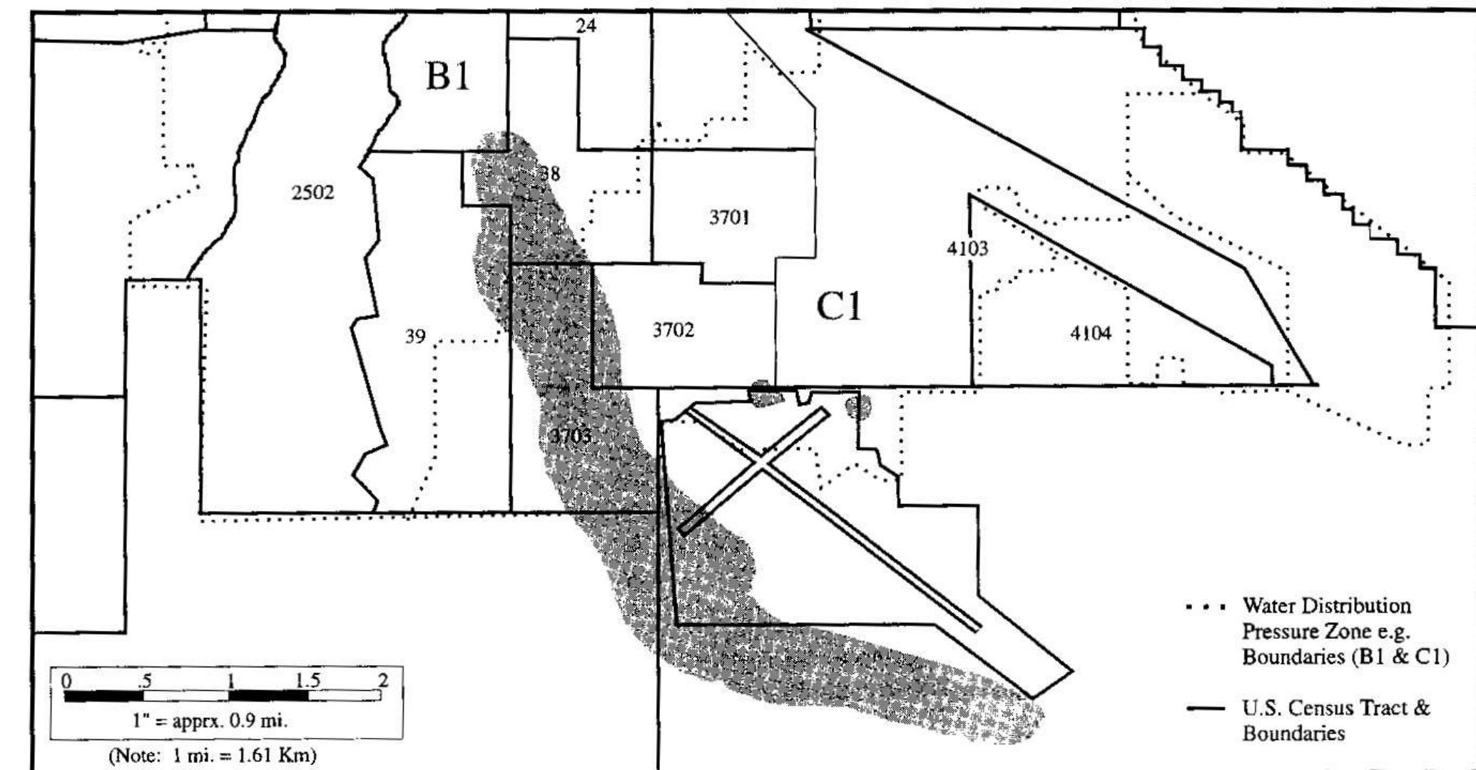 , 1. location map of tucson international airport area
