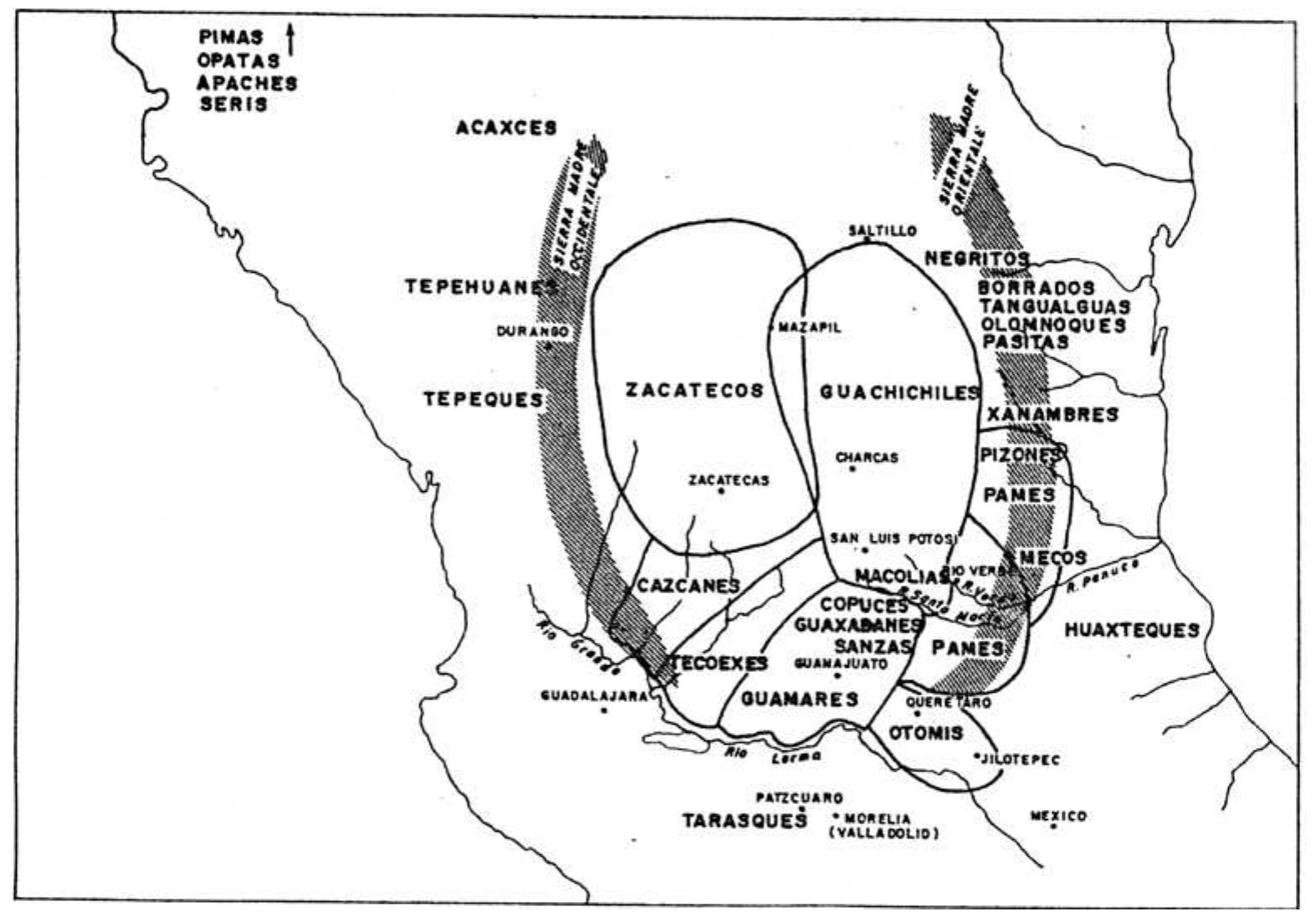 Map 7.1 the gran chichimeca nations during the sixteenth
