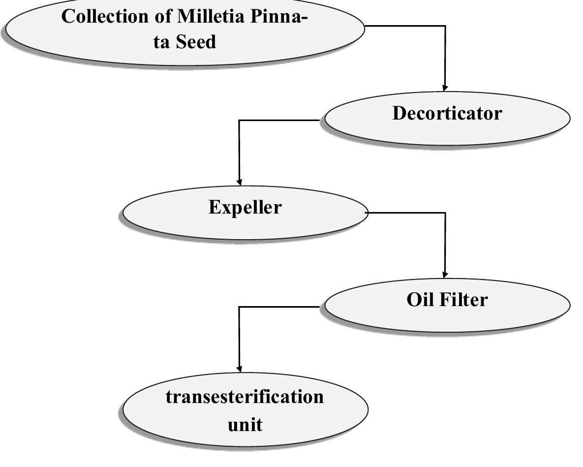 2:flow chart of bio-diesel preparation process. chemicals