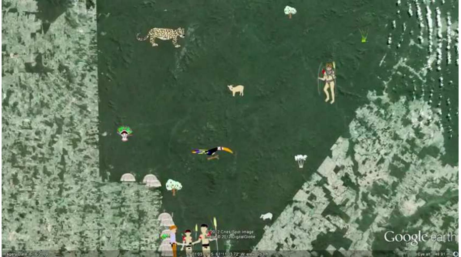 Google earth’s cultural map, with suruis territory, peoples