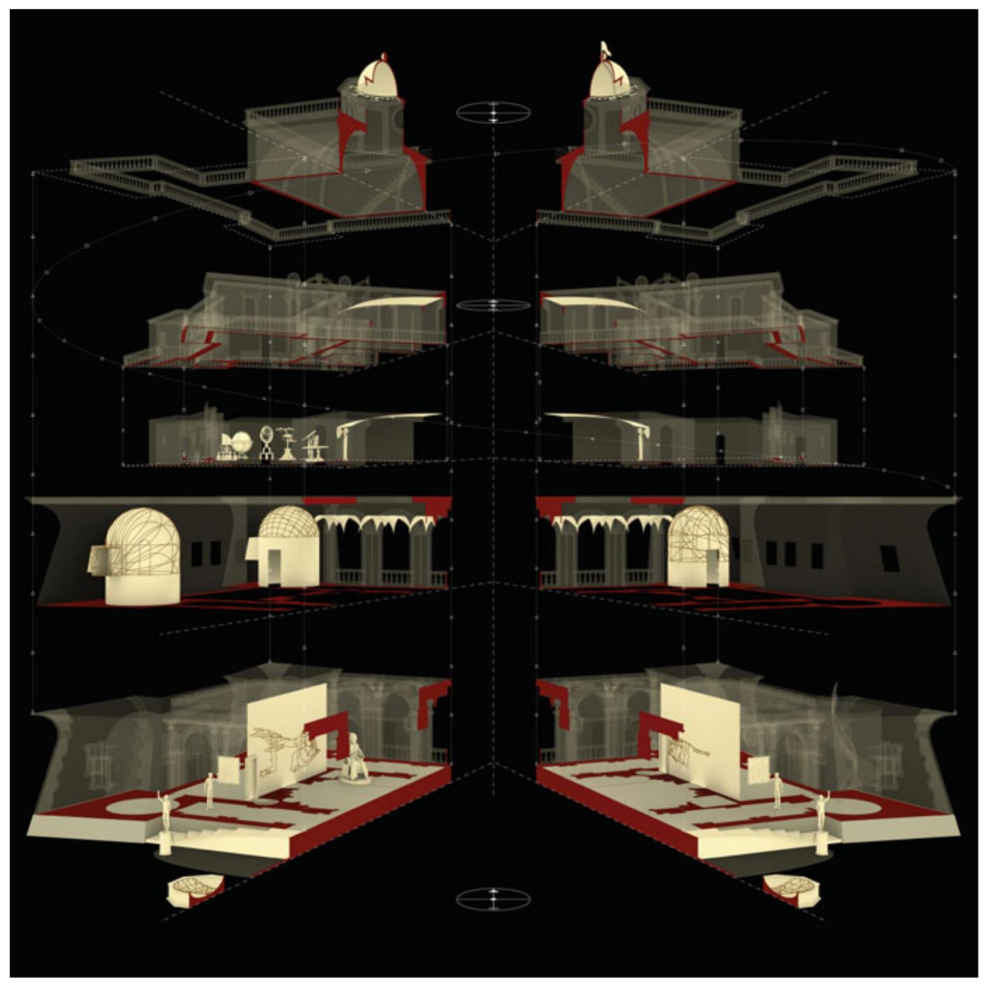 Perspective exploded cross section of the digital