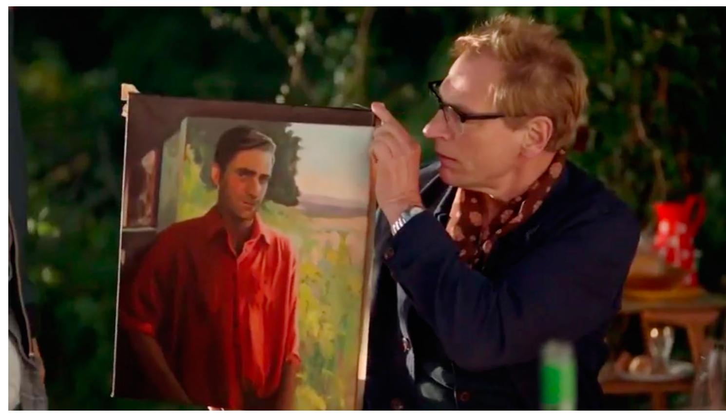 Thomas’ painting of michael is finally revealed. source: man